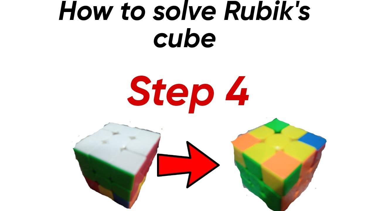 How to solve a Rubik's cube using beginner method | Step 4 | Cube X 3 ...