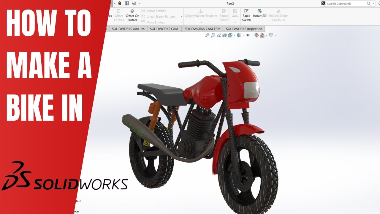 How To Make a Fuel Tank in SOLIDWORKS – Bike Design - YouTube