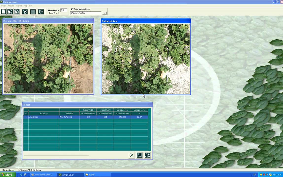 Software to estimate canopy cover - YouTube