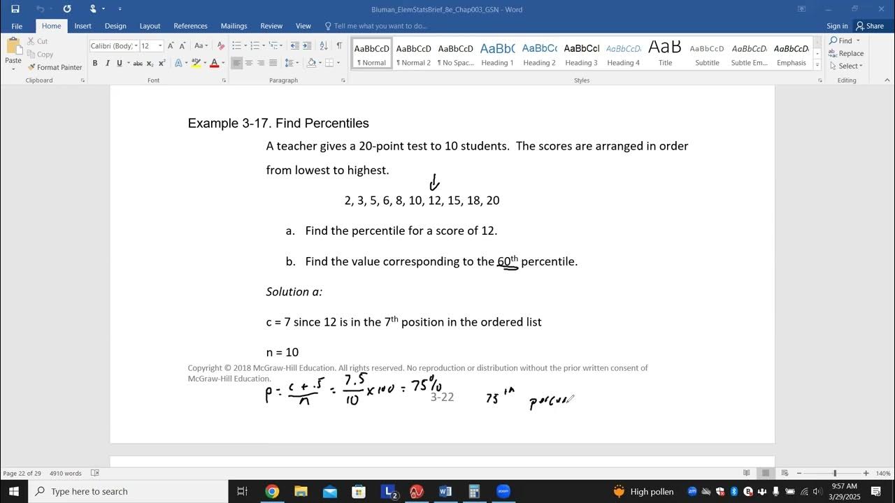 College Stats 3.3 Measures of Position - YouTube