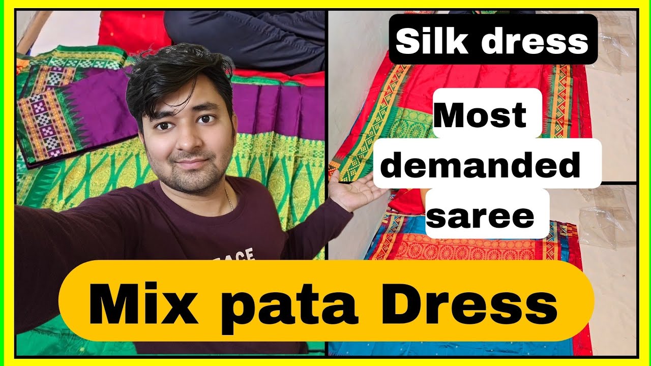 Pata Sambalpuri dress kapda mix silk #patadress #silkdress #sambalpuri ...