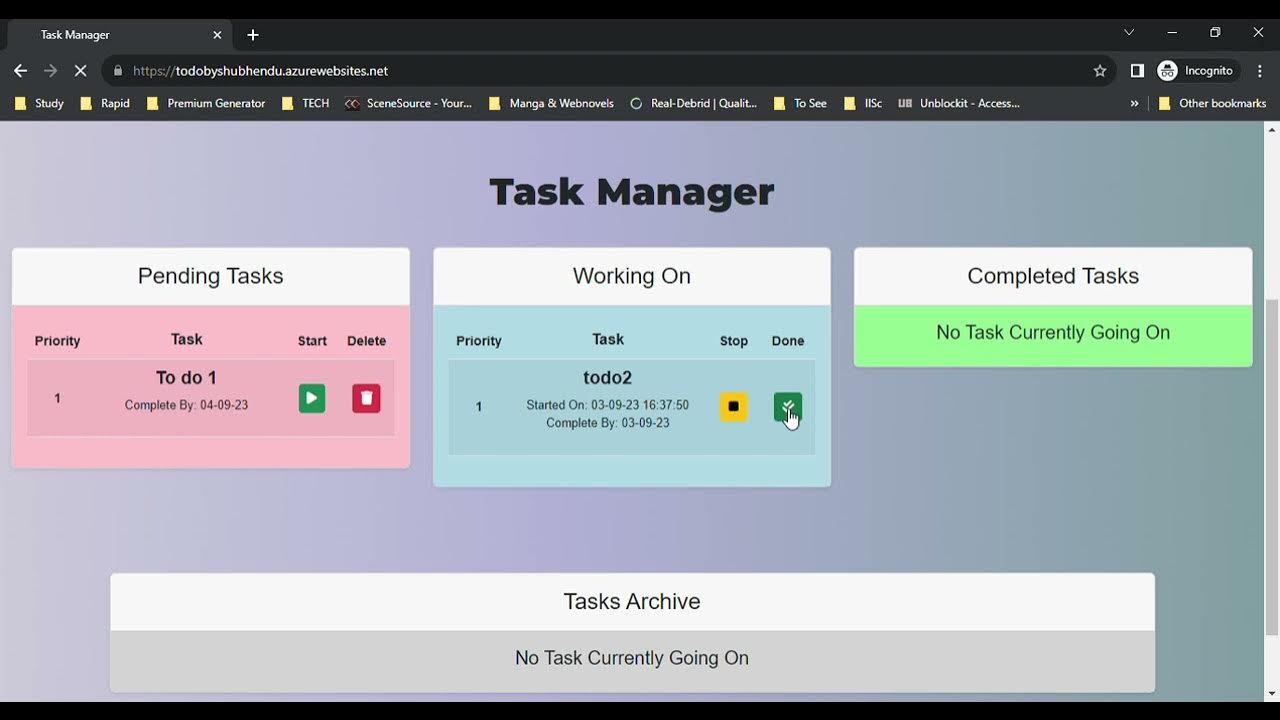 Task Manager Web Application By Me - YouTube