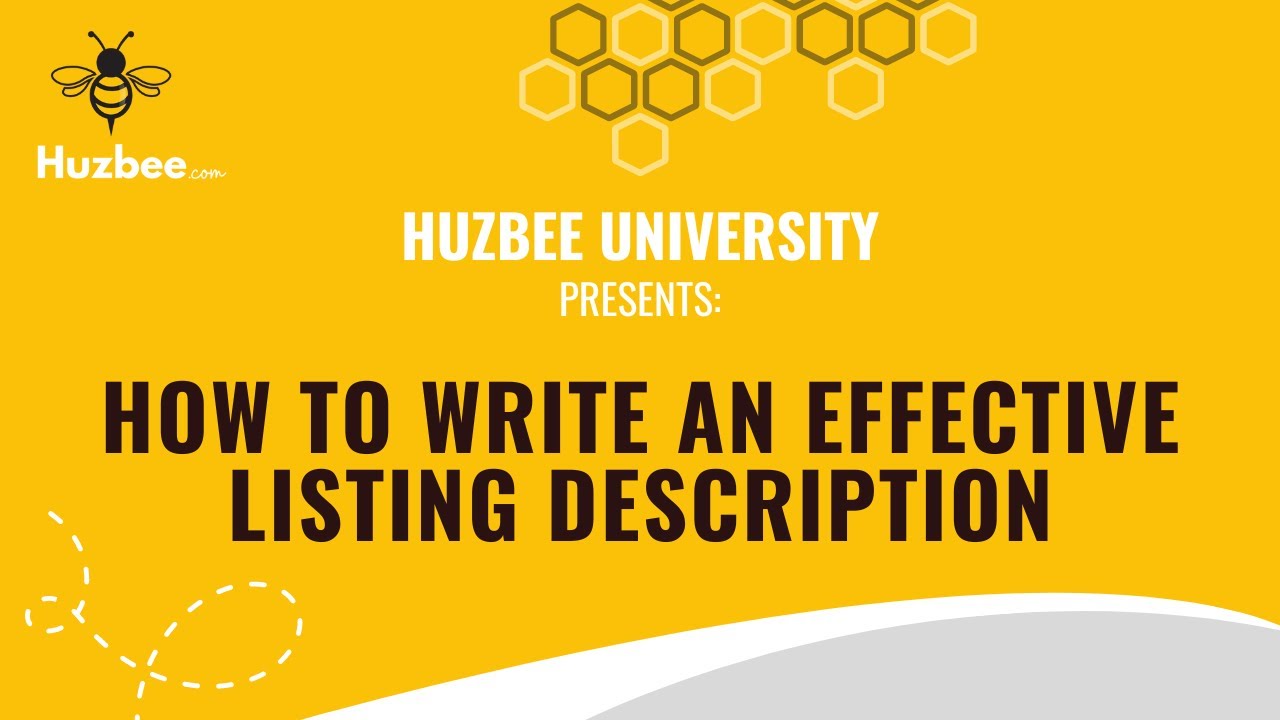 How to Write an Effective Listing Description - YouTube