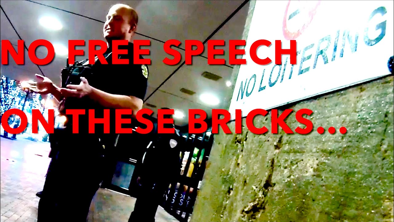 No Free Speech On These Bricks. - YouTube