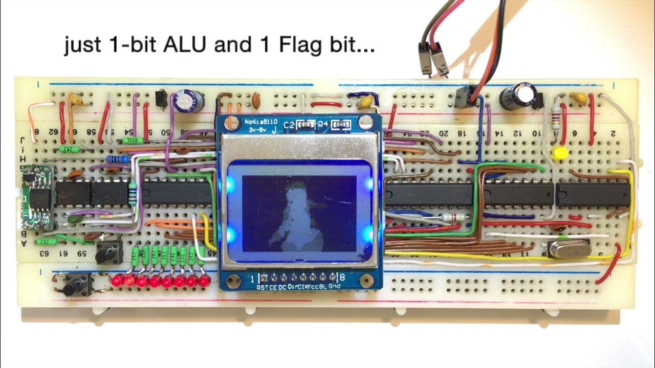 16-bit Serial Homebrew CPU playing Bad Apple!! - YouTube