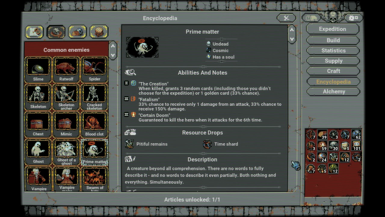 FULL 100% LOOP HERO Encyclopedia Unlocked - YouTube