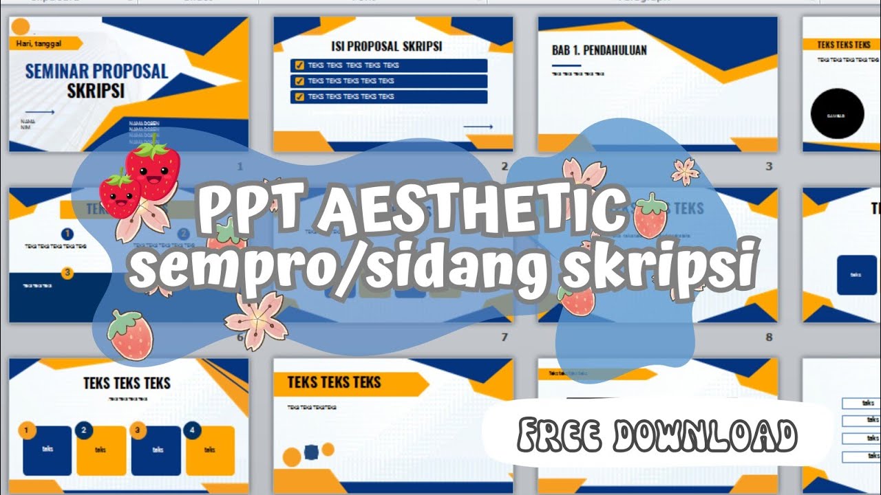 TEMPLATE PPT SEMPRO/SIDANG SKRIPSI AESTHETIC |FREE DOWNLOAD| - YouTube