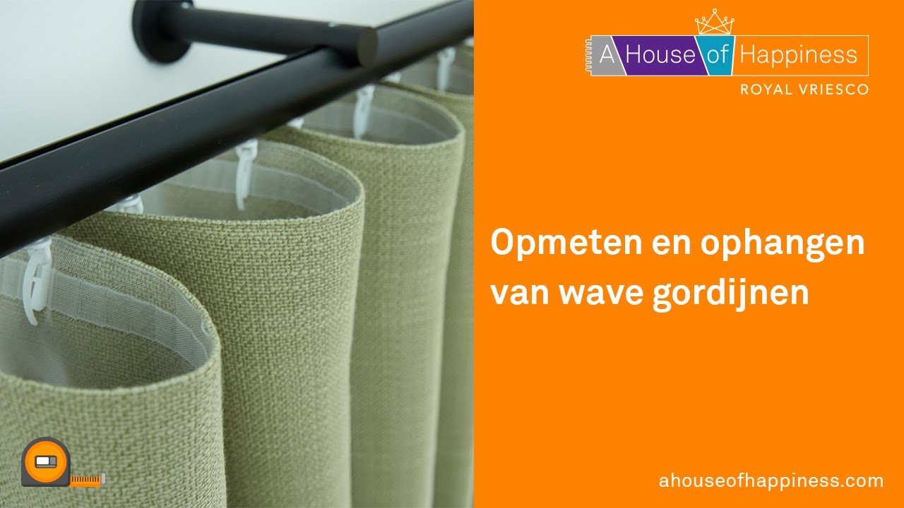 Opmeten en ophangen van wave gordijnen - YouTube