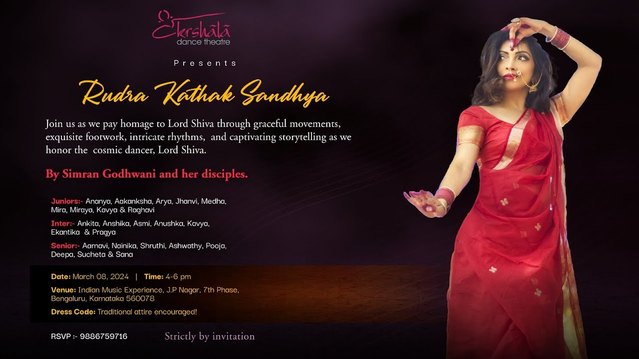 MahaShivaratri - 2024 I Rudra Kathak Sandhya by Simran Godhwani ...