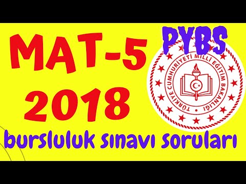 5. SINIF - 2018 BURSLULUK SINAVI SORU VE ÇÖZÜMLERİ - MATEMATİK