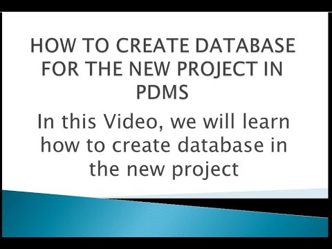 [PDMS]/LESSON 18_PART 2/HOW TO CREATE DATABASE FOR THE NEW PROJECT IN ...