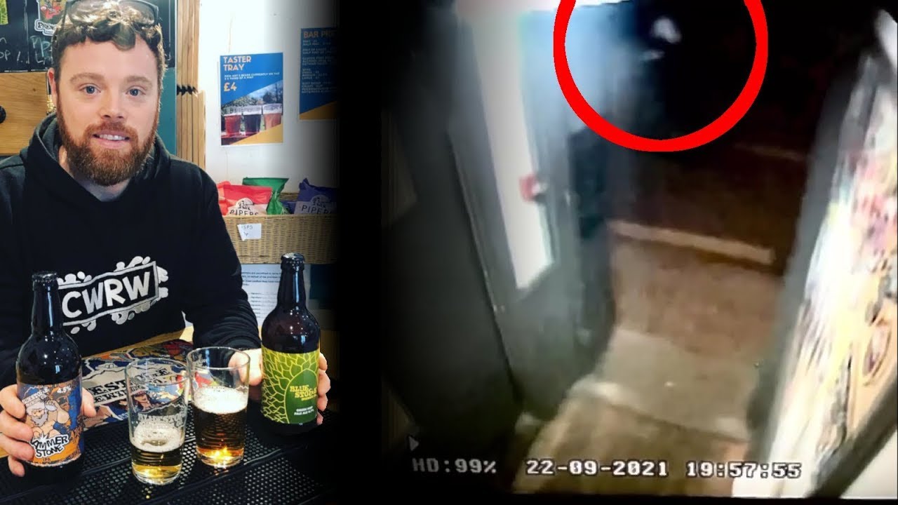 Exit pursued by a ghost! Spooky CCTV captures figure in white chasing ...