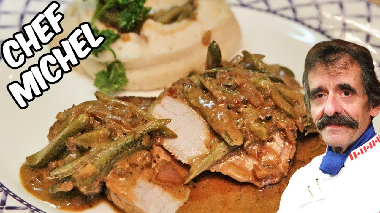 Côtes de porc charcutières - YouTube