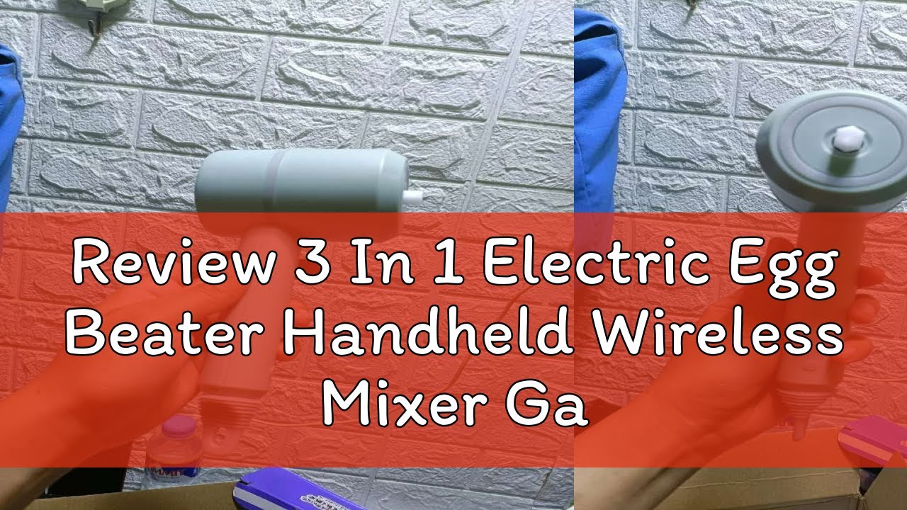 Review 3 In 1 Electric Egg Beater Handheld Wireless Mixer Garlic ...