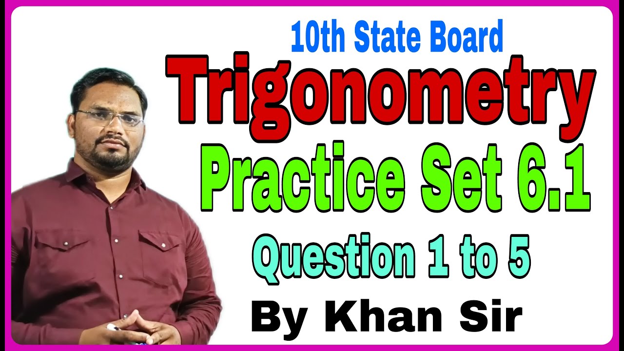 Trigonometry 10th standard state board practice set 6.1 Part 1 from ...