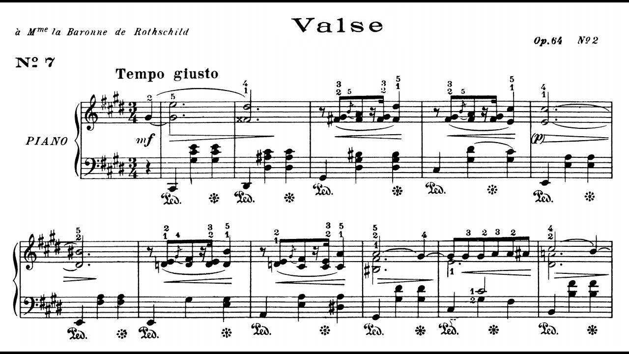 Frédéric Chopin - Waltz No.7, Op.64 No.2 - YouTube