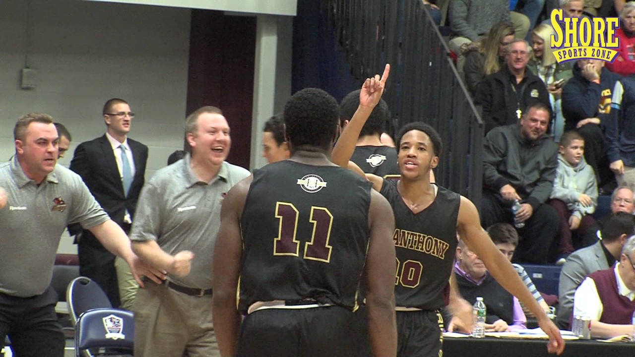 Saint Anthony's Xander Rice three pointer to beat Ranney - YouTube