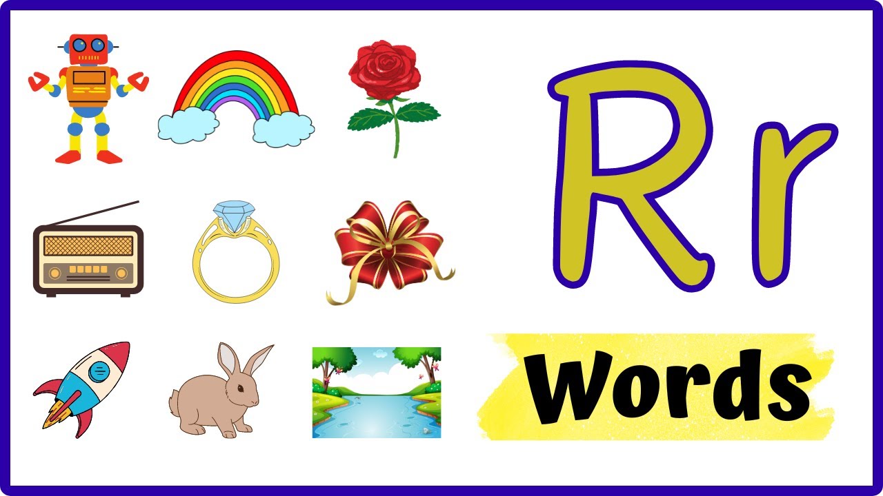 Letter R Words for kids | WORDS THAT START WITH LETTER "R" | R Words ...