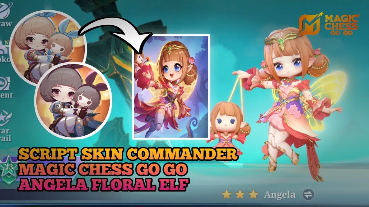 Script Skin Commander Magic Chess Go Go Angela Floral Elf - YouTube