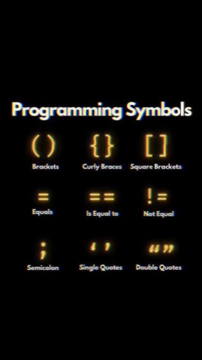 Programming Symbols #programming #coding #shorts - YouTube