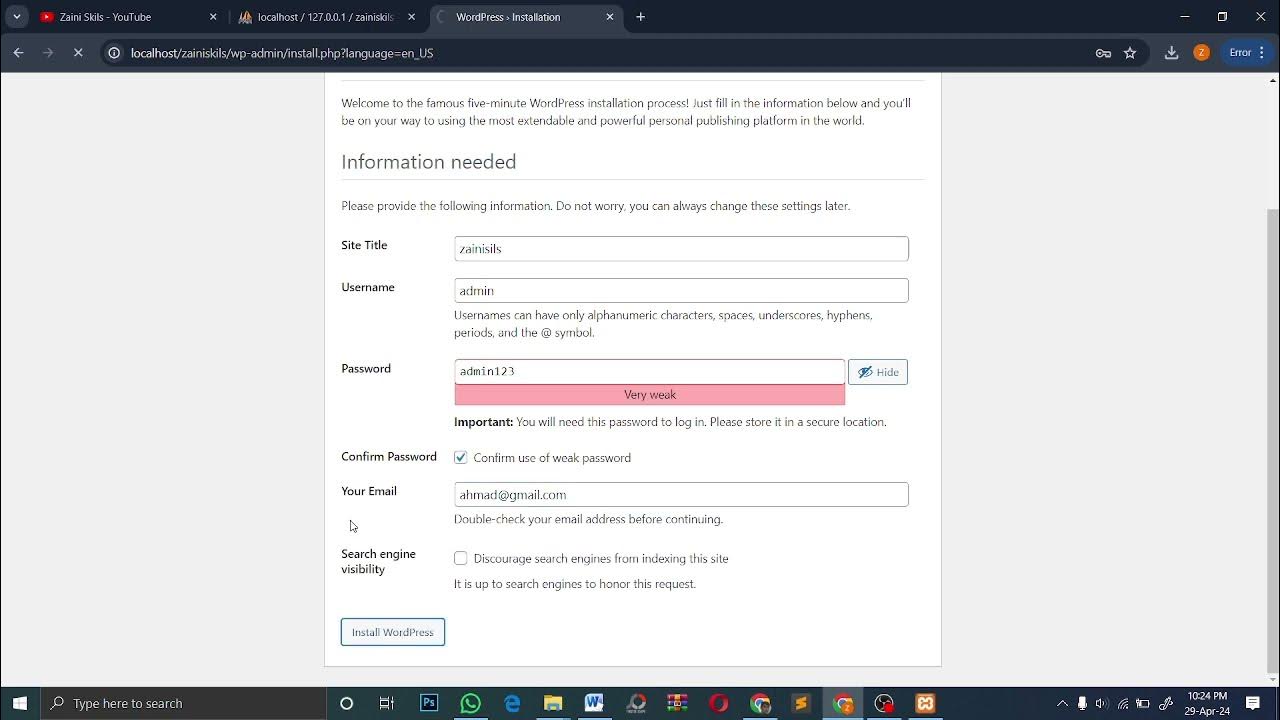 How to install WordPress - YouTube