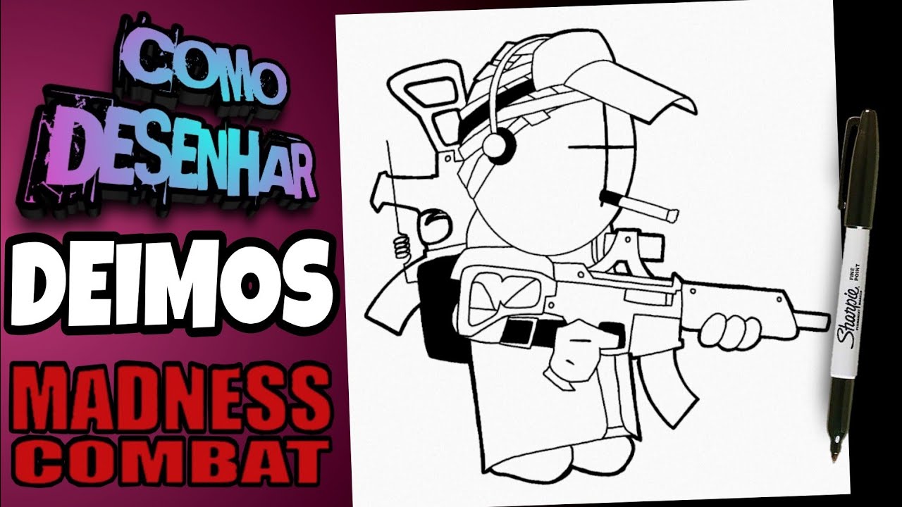 COMO DESENHAR DEIMOS DO MADNESS COMBAT | PASSO A PASSO | how to draw ...