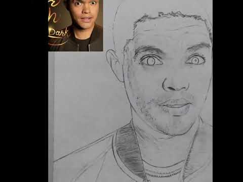 Drawing Trevor Noah by Bright Ntuli - YouTube