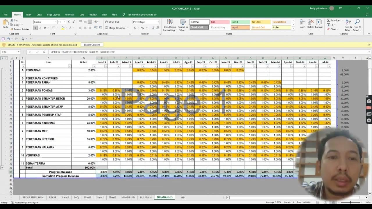 KURVA S CARA CEPAT MEMBUAT DISTRIBUSI BOBOT SESUAII SCHEDULE PART 2 - YouTube