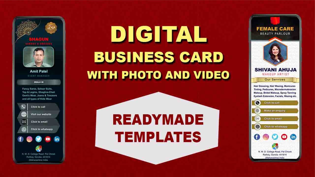 Digital Business Card Mini Website tutorial - YouTube
