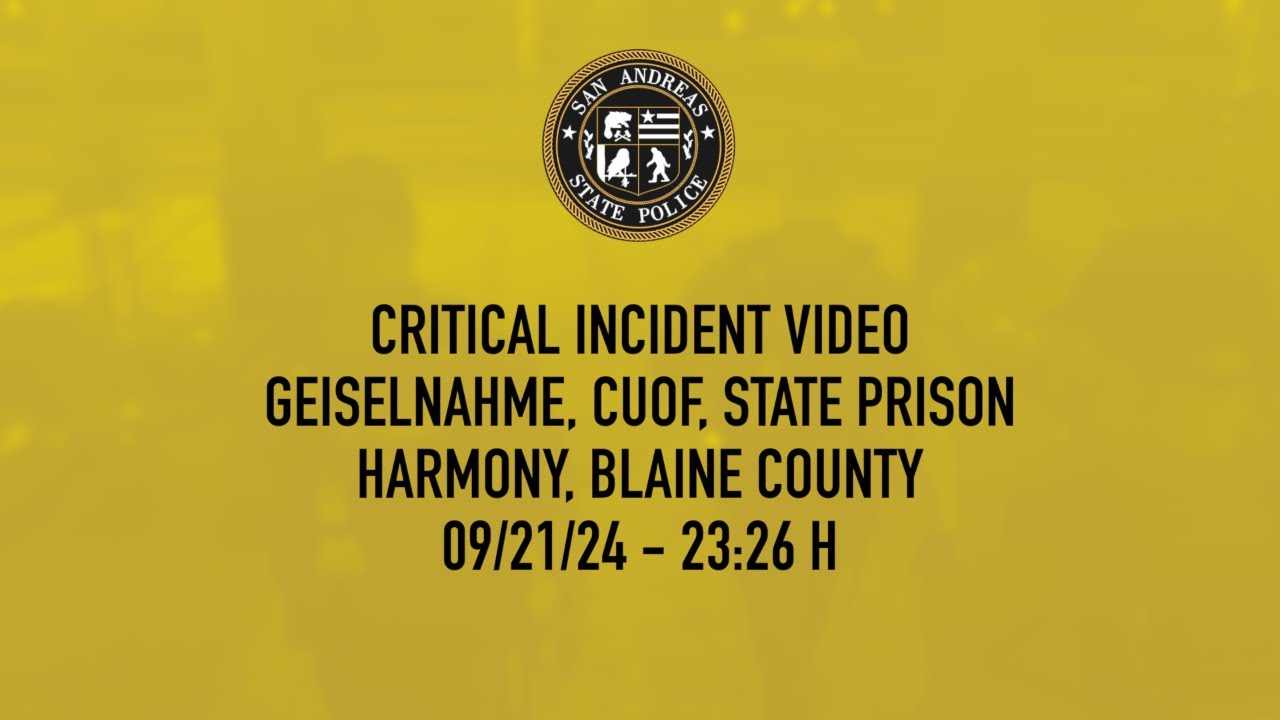 Geiselnahme State Prison 🚔 Critical Incident Video 3-25 Davis #CI029-24 ...