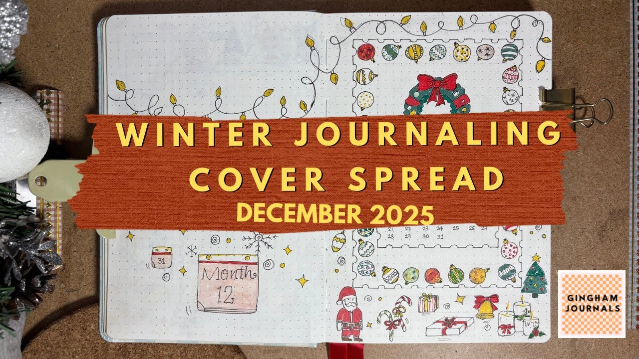 Winter Journaling | Cover Spread | December 2025 ️ - YouTube