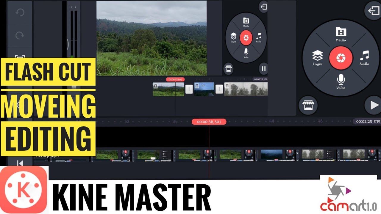 how to add Flash cut move in kine master| tutorial video easy method ...