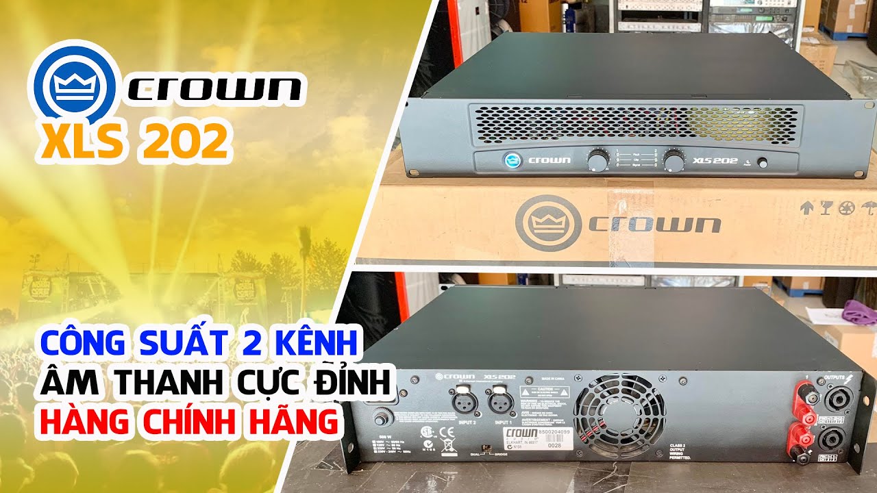 Crown XLS-202 // Cục Đẩy Công suất 2 Kênh 600w - Nhập Khẩu USA #V213 ...