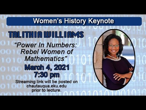 Talithia Williams - "Power in Numbers: Rebel Women of Mathematics ...