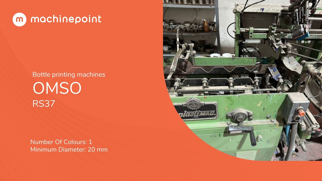 OMSO RS37 Bottle printing machines | OMSO Machines - YouTube