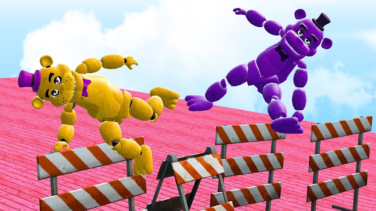 FNAF: Animatronics PARKOUR RAGDOLLS JUMPS & FALLS ep.33 [GMOD] - YouTube