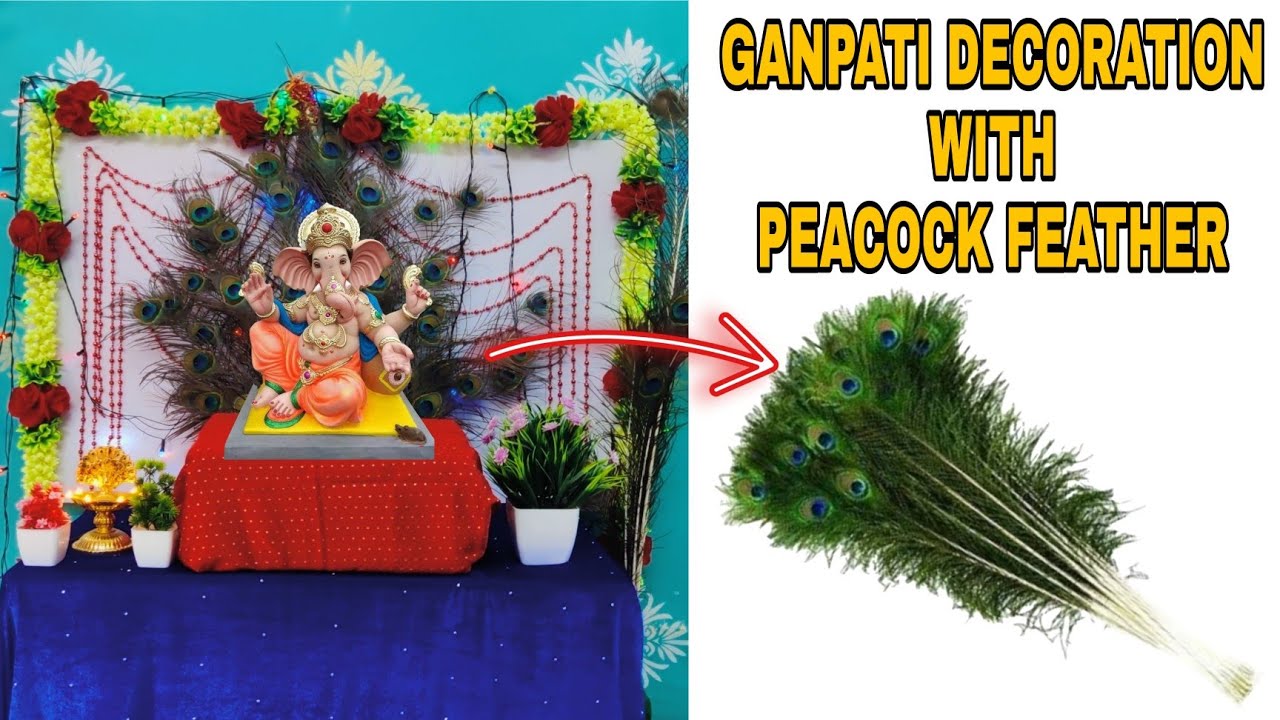 Ganpati Decoration Ideas For Home Peacock