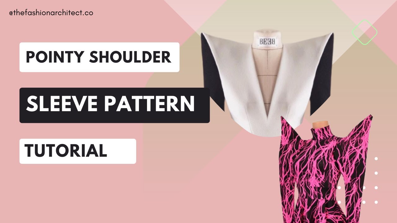 How to Draft a Pointy Shoulder Sleeve Pattern | EASY PATTERN TUTORIAL #sleevedesigns - YouTube