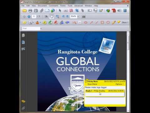 The Sticky Note! Adobe Acrobat 9 - YouTube
