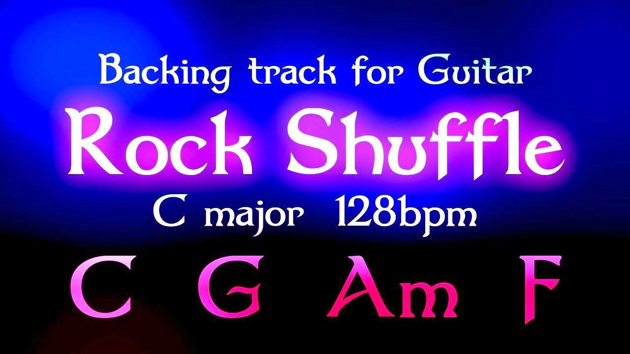Rock Shuffle, rock backing track, C major, 128bpm. Play along & have ...
