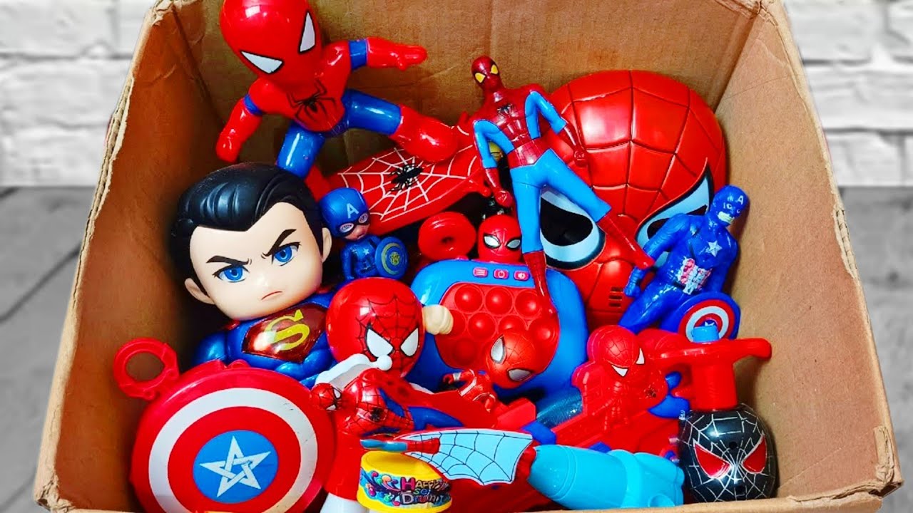 Marvel's Spider-Man series Unboxing, Spider-Man action dolls, glowing ...