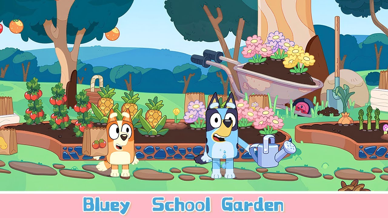 Bluey School Garden | New Update | Bluey And Bingo | Pretend To Play ...