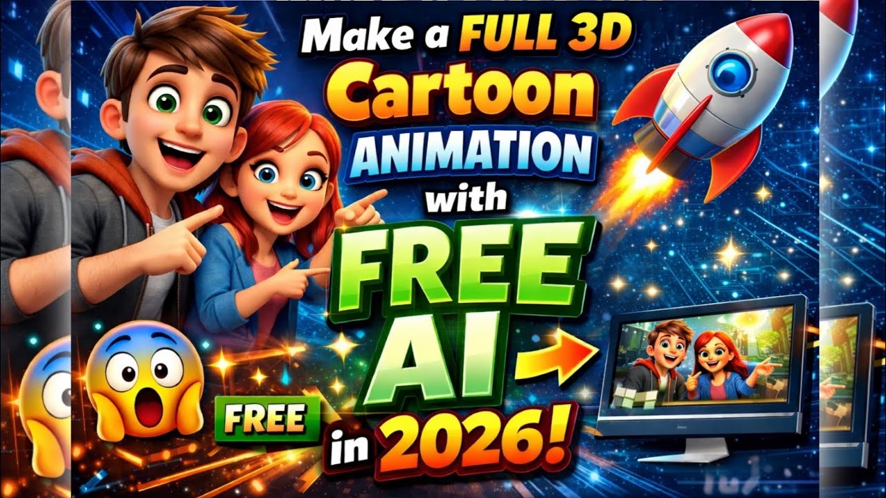 Make a Full #3d Cartoon #animation with FREE AI (Consistent Characters ...