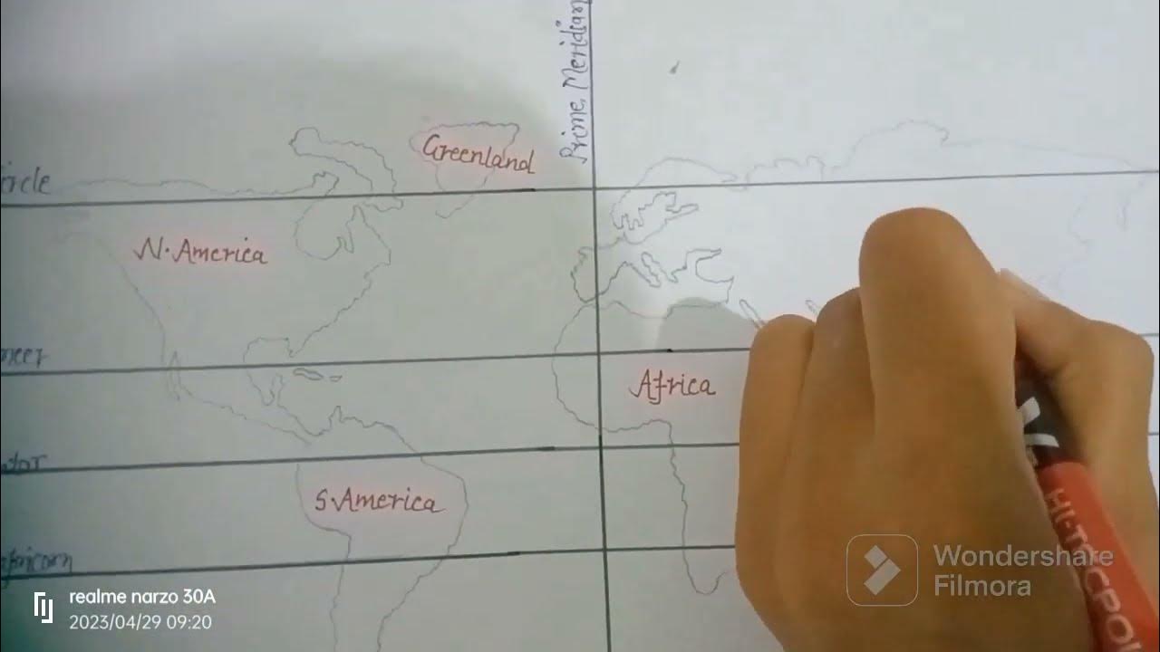 How to draw world map step by step #worldmap🌍 - YouTube