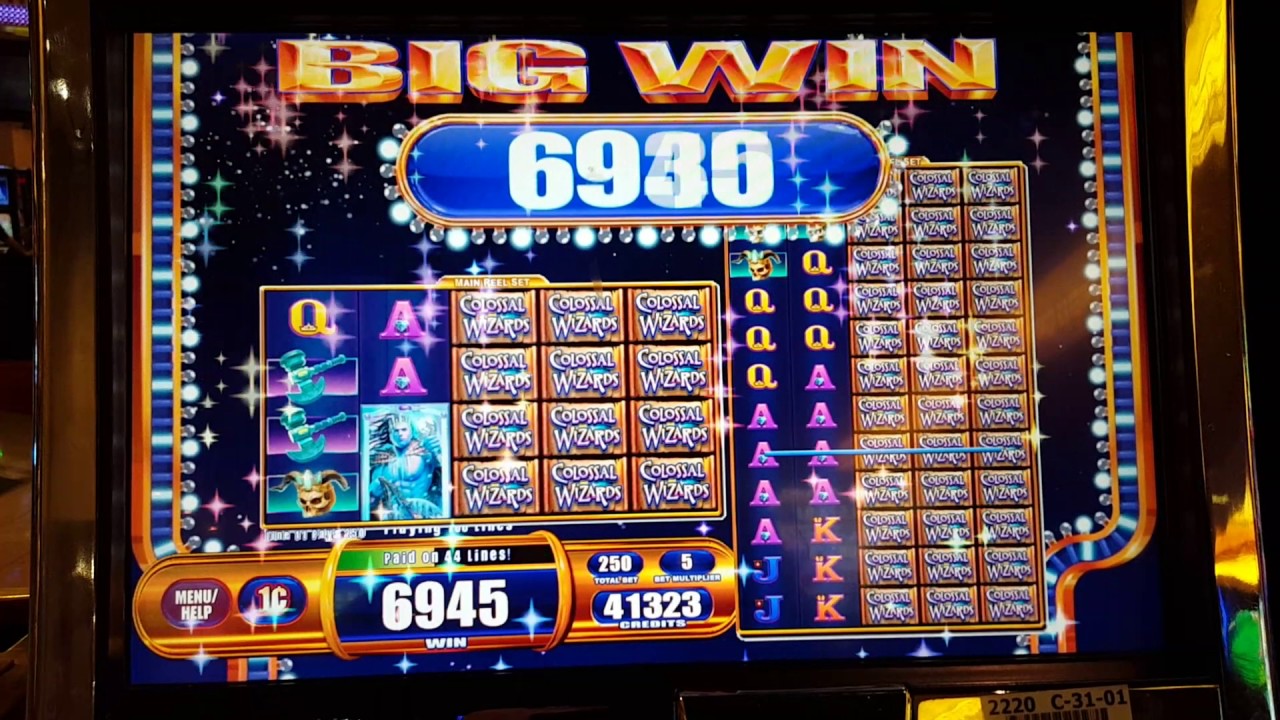 Big Win on Colossal Wizards Slot Machine - YouTube
