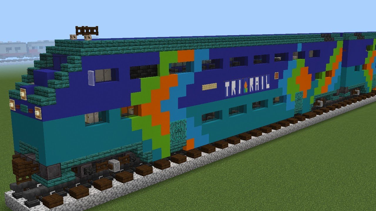 Minecraft Tri Rail Hyundai Rotem Coach & Cab Car Time Lapse - YouTube