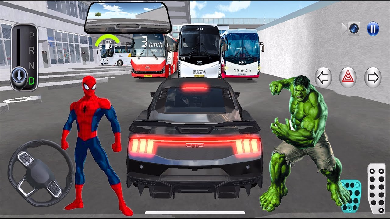 New 3d Spider Man Car - VS Hulk Bus 3D driving class Android Gameplay ...