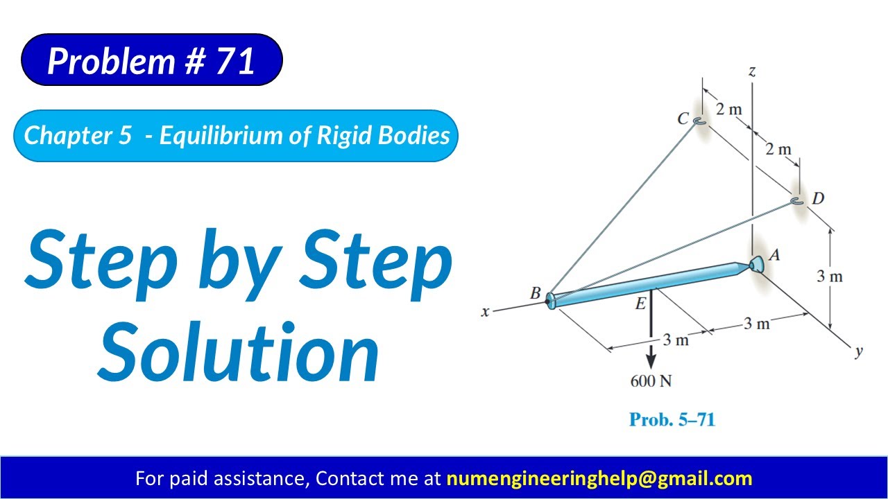 5–71. Determine the components of reaction at the ball-and-socket # ...