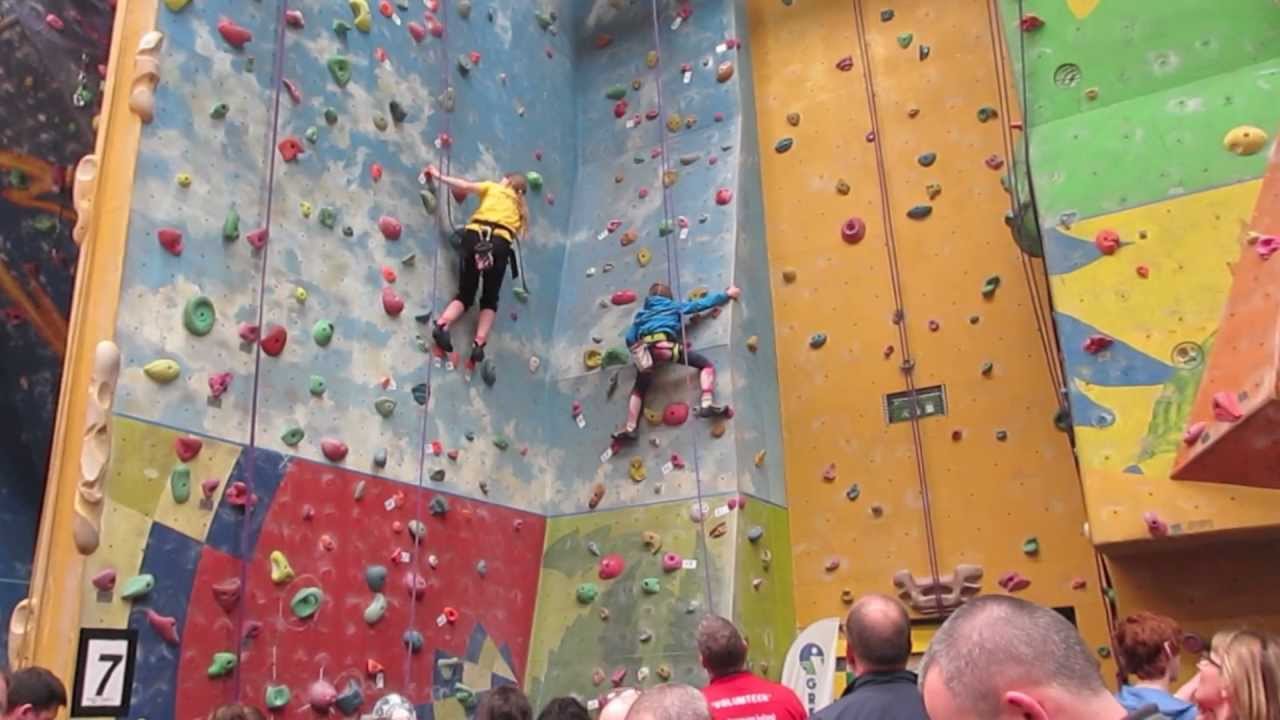 Youth Climbing Series - Round 2. UCD climbing wall, March 2nd. - YouTube