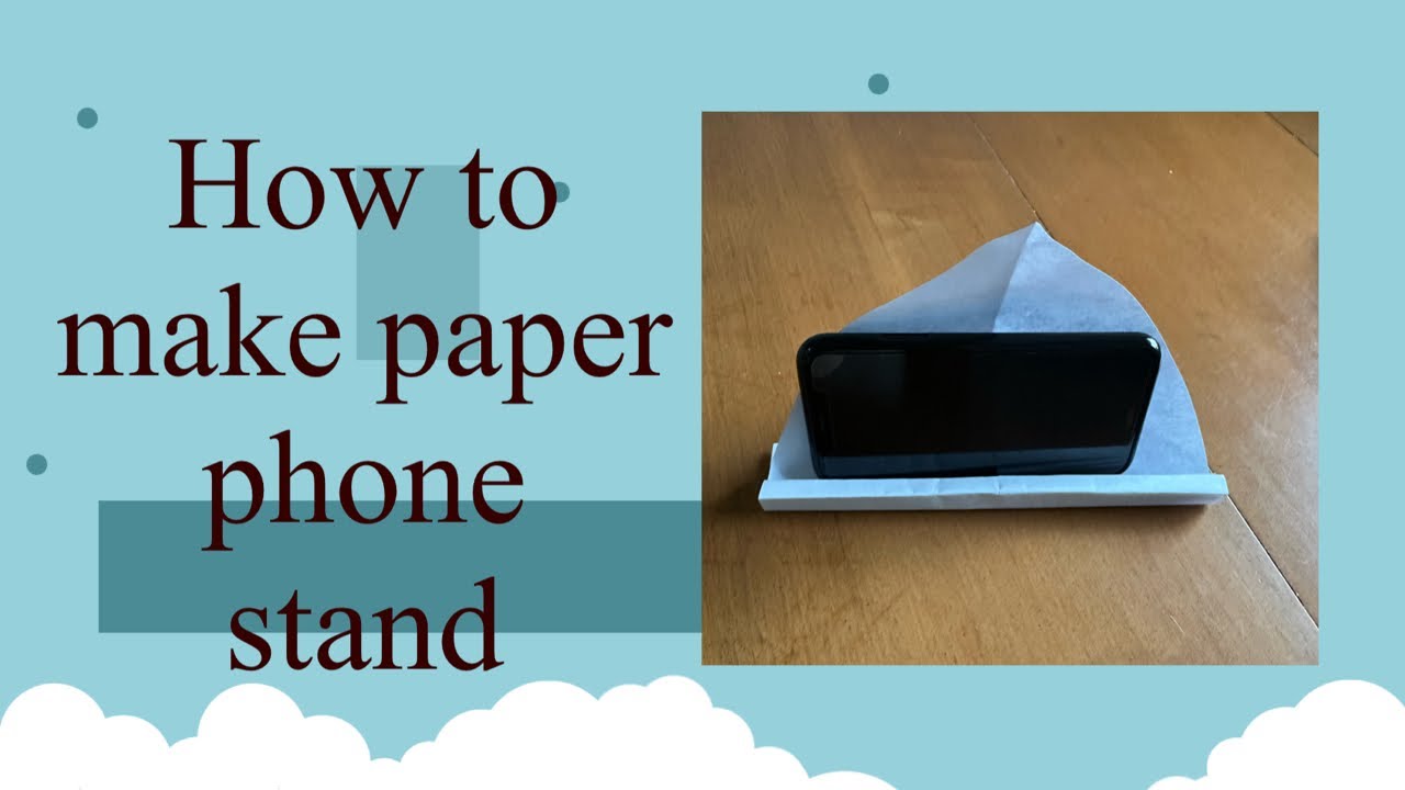 How to make phone stand with paper - YouTube